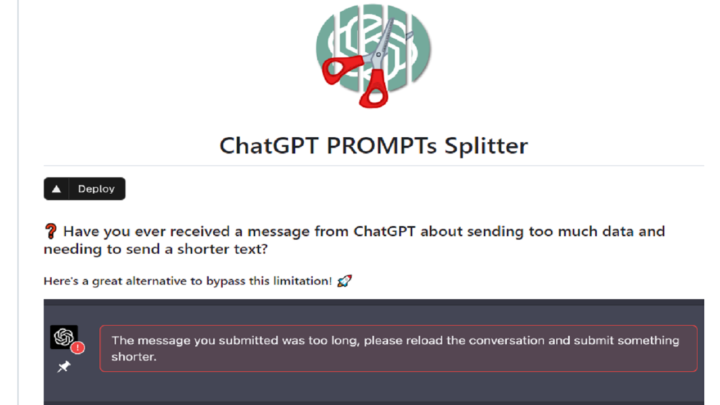 ChatGPT Splitter: Split Prompts Using AI Tools